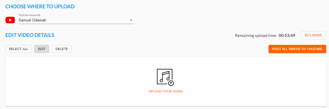 How to Upload Mp3 to Youtube and Facebook with Audioship.io